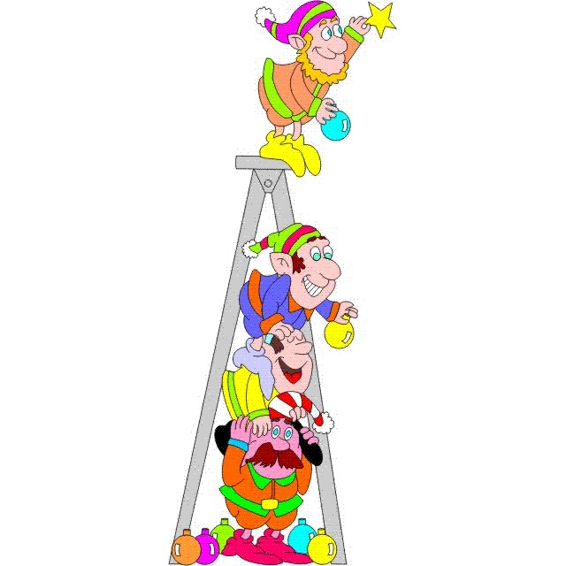 4 Elves On Ladder – PatternsRus Seasonal Woodworking Patterns