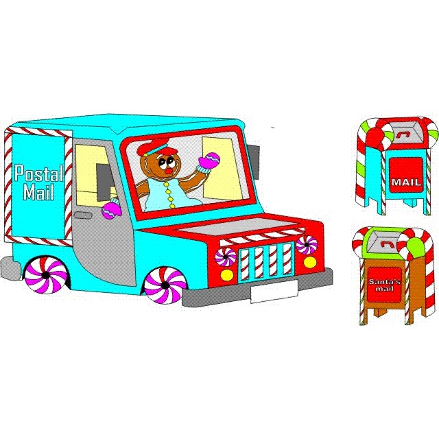 Gingerbread Mail Truck & 2 Boxes – PatternsRus Seasonal Woodworking ...