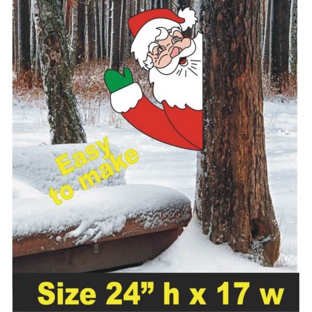 Santa Claus Peeker Peeper – PatternsRus Seasonal Woodworking Patterns