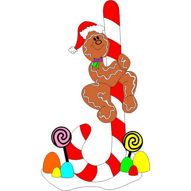 Gingerbread Man On Candy Cane – PatternsRus Seasonal Woodworking Patterns