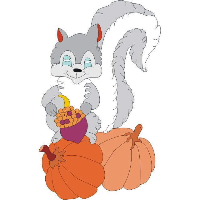 Squirrel On Pumpkins – PatternsRus Seasonal Woodworking Patterns