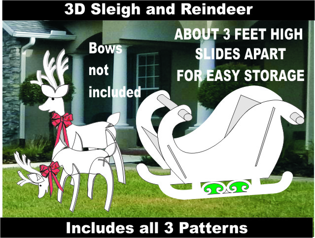 3D105-reindeer-and-sleigh – PatternsRus Seasonal Woodworking Patterns