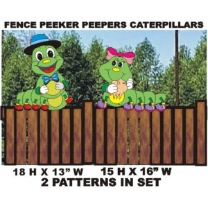 Caterpillars Fence Peekers – PatternsRus Seasonal Woodworking Patterns
