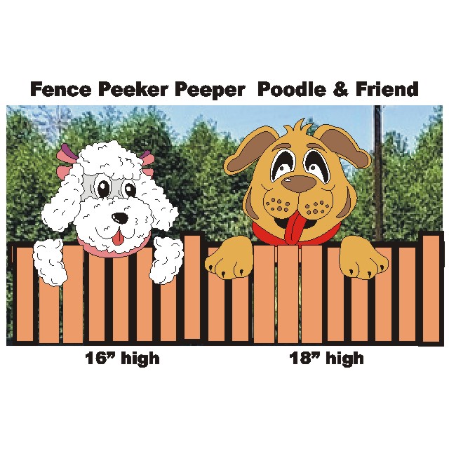 fence-peekers-poodle-and-friends – PatternsRus Seasonal Woodworking ...