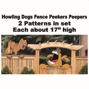 Howling Dogs Fence Peeker – PatternsRus Seasonal Woodworking Patterns