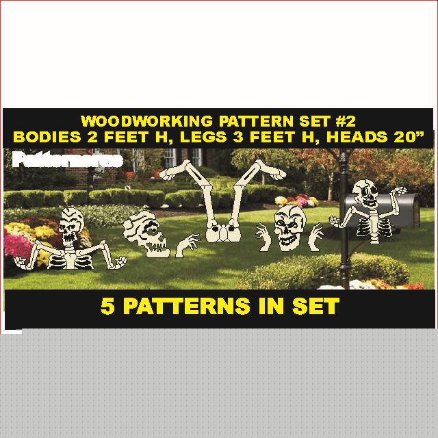 Skeleton raising from the dead Set 2 – PatternsRus Seasonal Woodworking ...