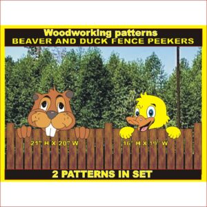 Beaver and Duck Fence Peekers – PatternsRus Seasonal Woodworking Patterns