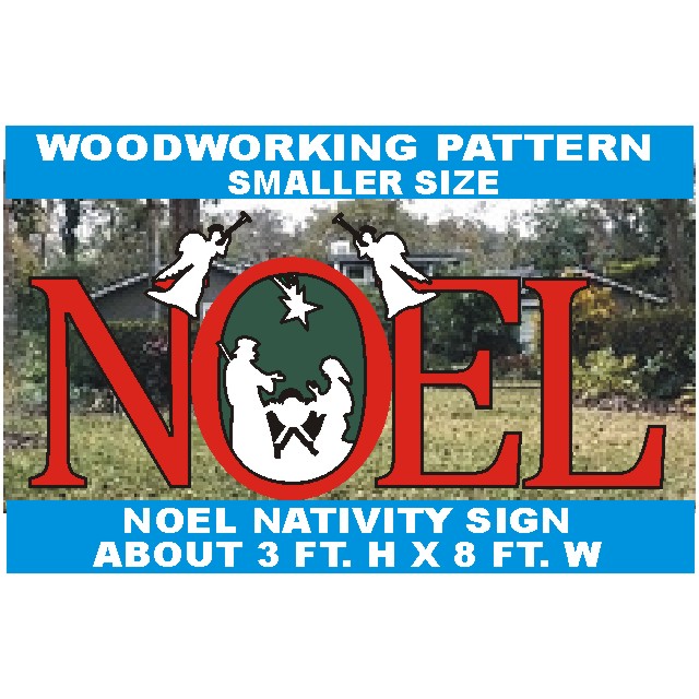 Noel Nativity Sign Small – PatternsRus Seasonal Woodworking Patterns