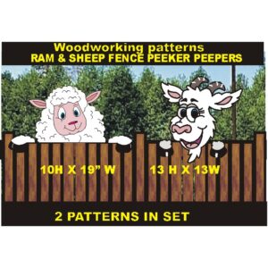 Ram and Sheep Fence Peekers – PatternsRus Seasonal Woodworking Patterns