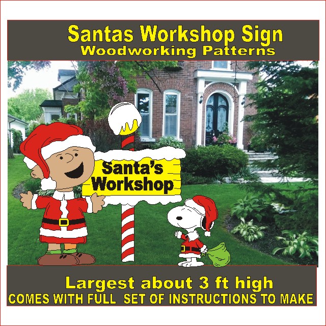 Santas Workshop Sign – PatternsRus Seasonal Woodworking Patterns