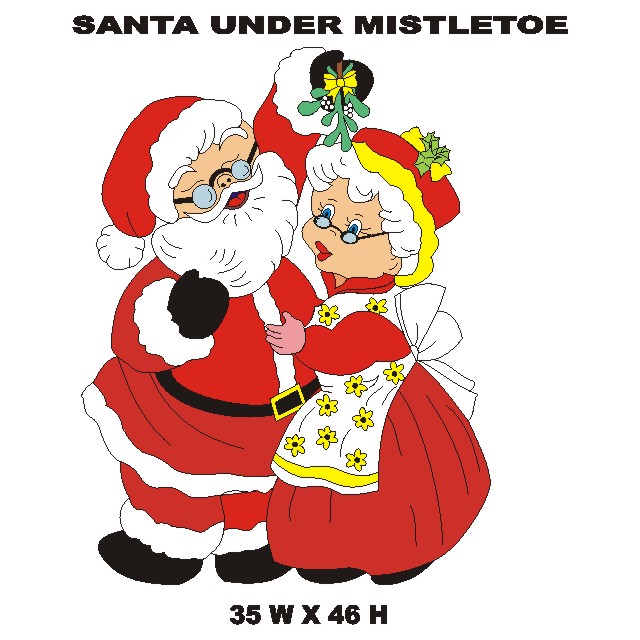 Santa Under Mistletoe – PatternsRus Seasonal Woodworking Patterns