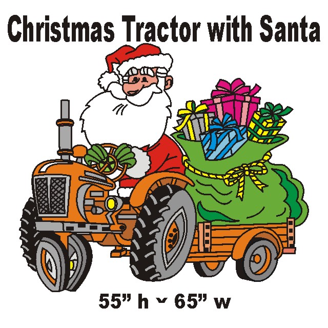 Christmas Tractor With Santa – PatternsRus Seasonal Woodworking Patterns