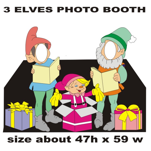 3 ELVES PHOTO BOOTH – PatternsRus Seasonal Woodworking Patterns